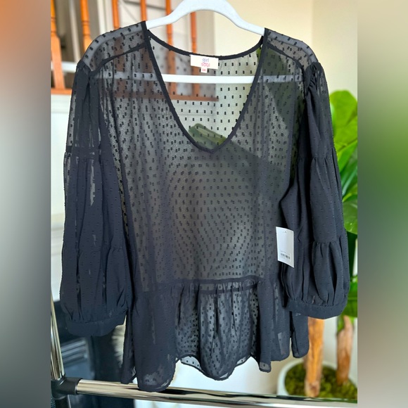 Forever 21 | Tops | F2 Plus Size Sheer Swiss Dot Top | Poshmark